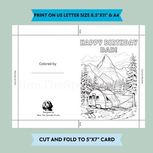 Camping Birthday Card Printable for Dad (digital Download) - Etsy