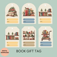 Printable Book Gift Tag Template for Book Lovers, for Bookworm, for ...