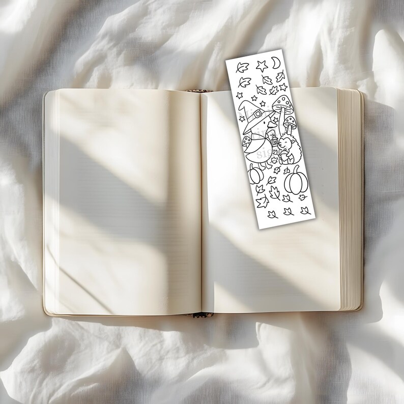 Silly Goose Halloween Woodland Coloring Bookmarks Printable: Spooky ...