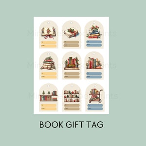 Printable Book Gift Tag Template for Book Lovers, for Bookworm, for ...