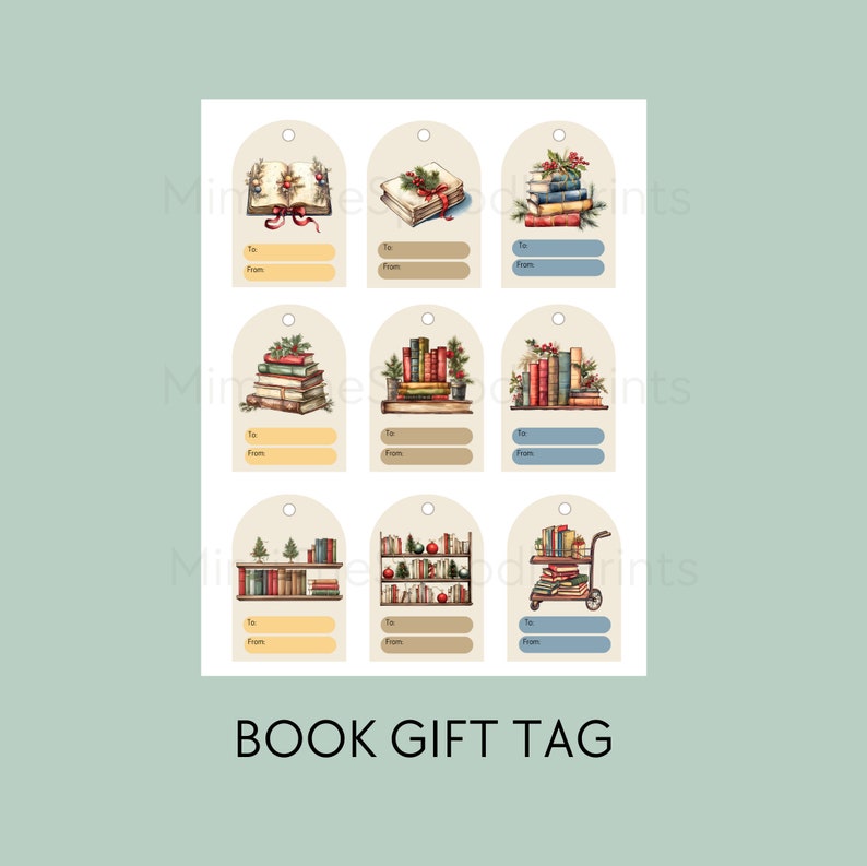 Printable Book Gift Tag Template, for Book Lovers, for Bookworm, for ...