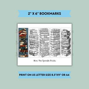 Bundle Literary Coloring Bookmarks Printable for Book Lover, Literary ...
