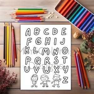24 Back to School Coloring Pages for Kids, Printable Coloring Book ...