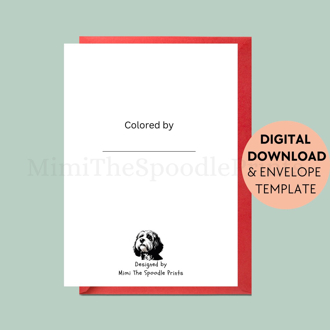 Coloring Christmas Card Printable Kids Christmas Card Merry - Etsy