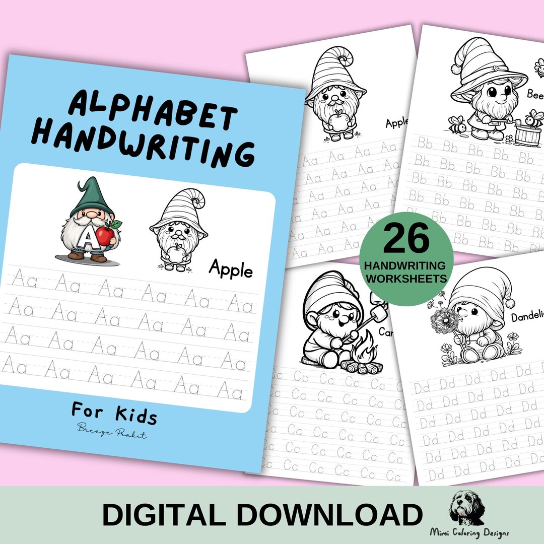 Alphabet Handwriting Practice for Kids, Handwriting Worksheet ...