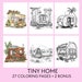 27 Tiny Home Coloring Pages, for Adults, Printable Coloring Book, Home ...