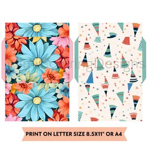 Birthday Envelope Template for Greeting Cards, Envelope 5x7, Digital ...