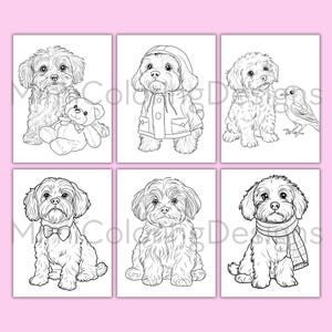 32 Cavoodle Coloring Pages for Adults and Kids, Printable Coloring Book ...