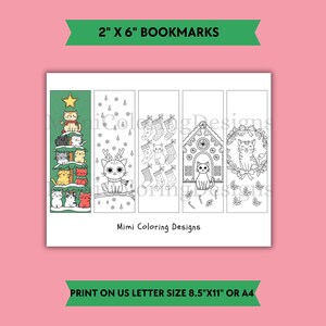 Christmas Coloring Bookmarks Bundle: Festive Cats, Hippos, Ghosts ...
