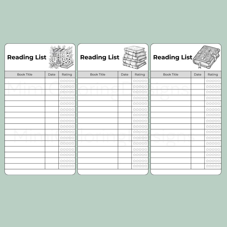 Library Card Bookmark, Printable Reading List Tracker, Book Tracker ...