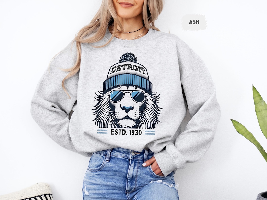 Detroit Football Sweatshirt, Fan Apparel, Team Spirit Fanwear, Sporty ...