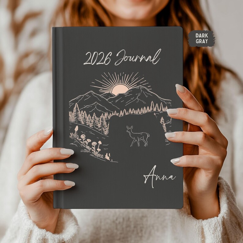 Personalized 2026 Journal | Custom Name Hardcover Notebook | Mountain ...