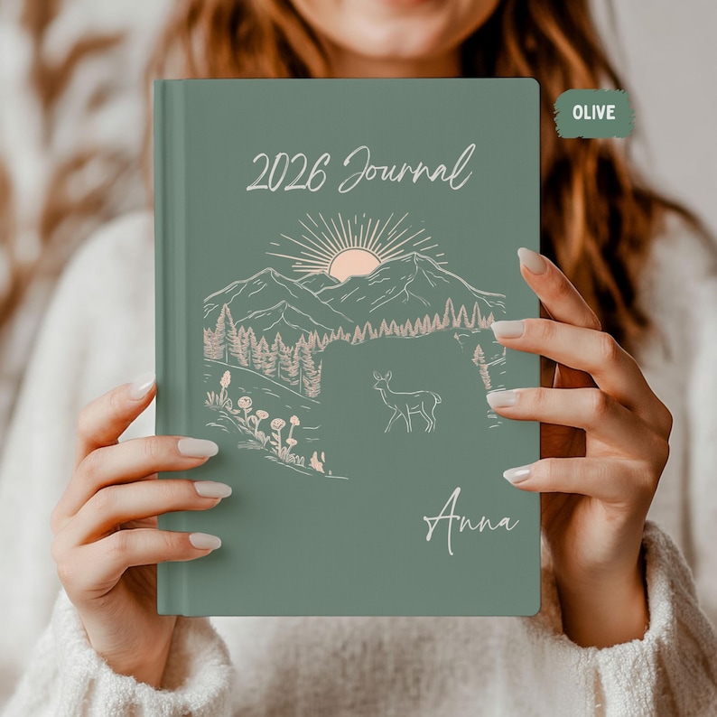 Personalized 2026 Journal | Custom Name Hardcover Notebook | Mountain ...