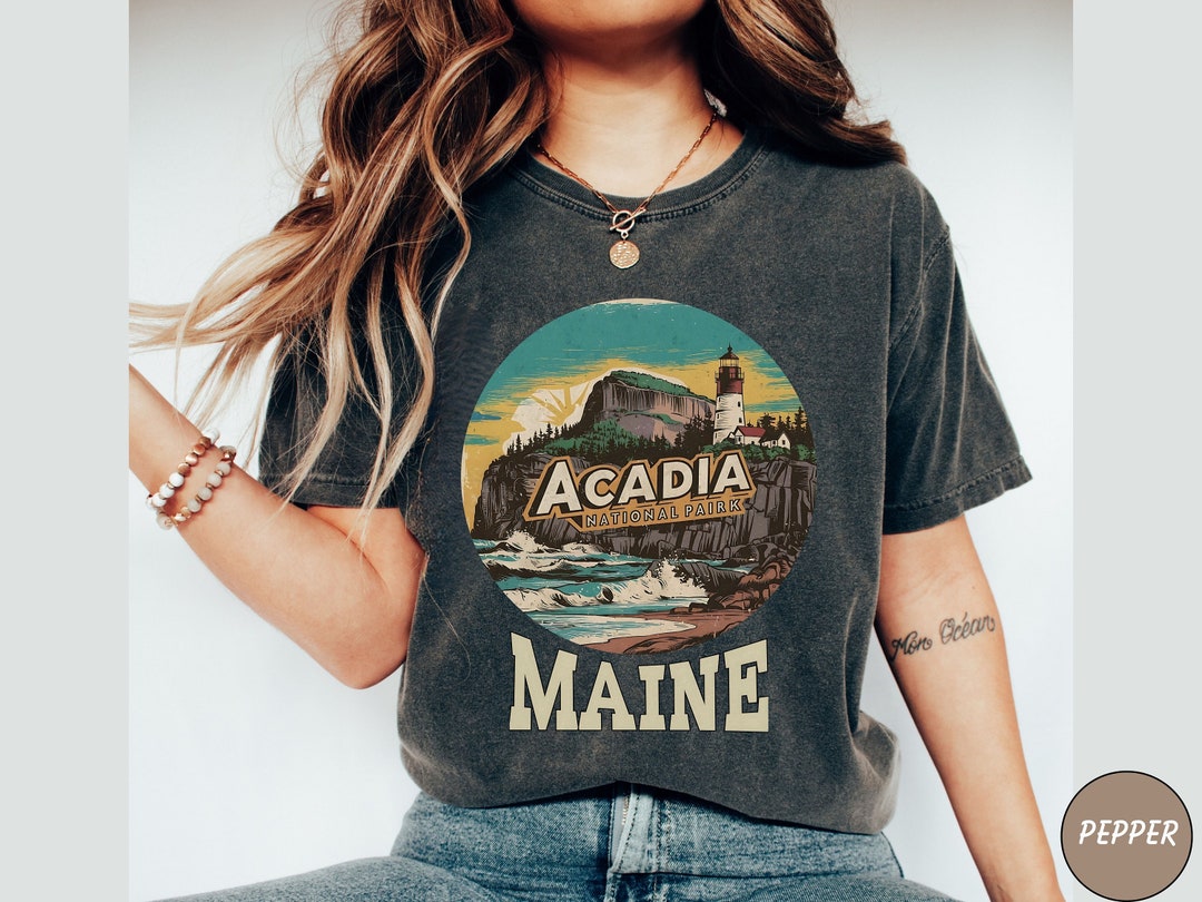 Acadia National Park Shirt, Vintage Maine Tshirt, Acadia National Park ...