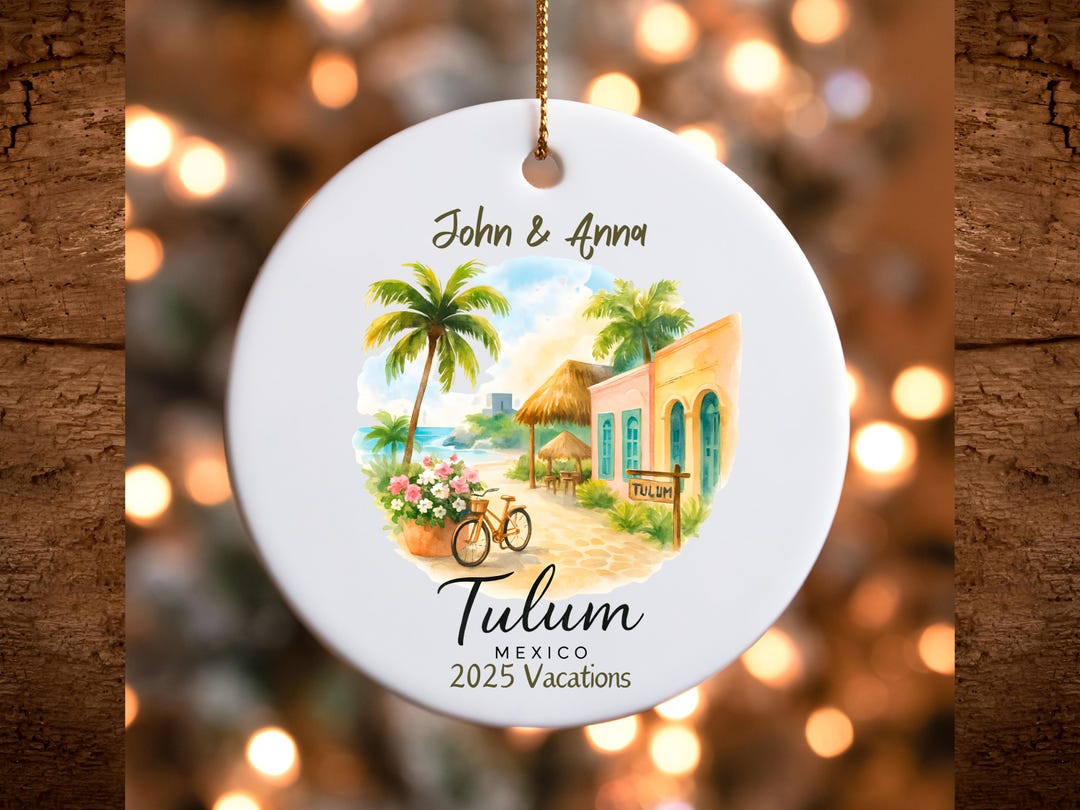 Personalized Tulum Ceramic Decoration, Holiday Ornament Gift, Custom ...