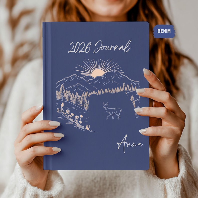 Personalized 2026 Journal | Custom Name Hardcover Notebook | Mountain ...