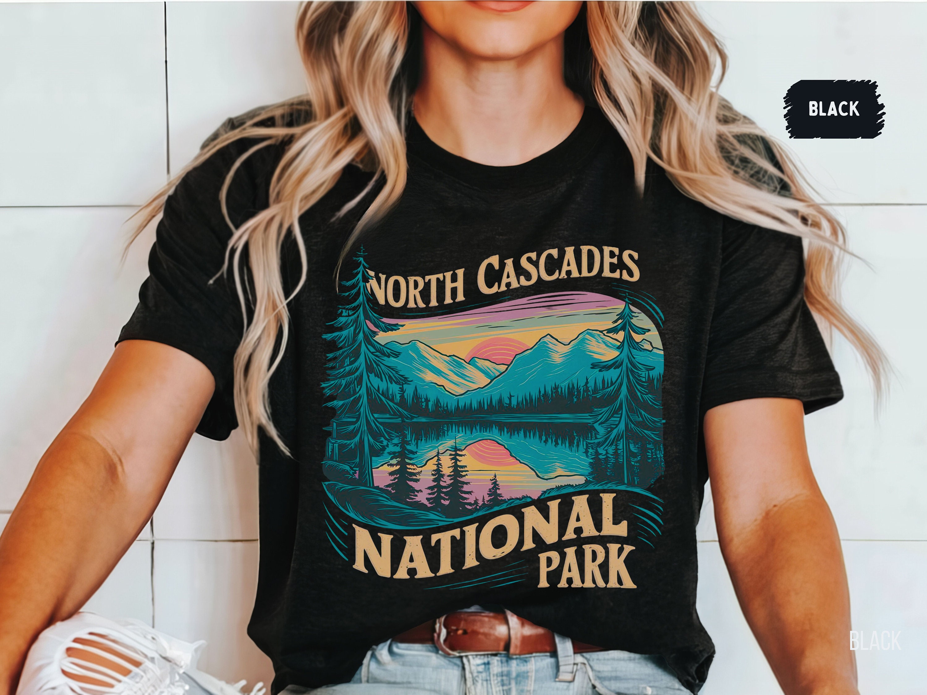 Vintage North Cascades National Park Shirt Retro Washington Park Shirt ...