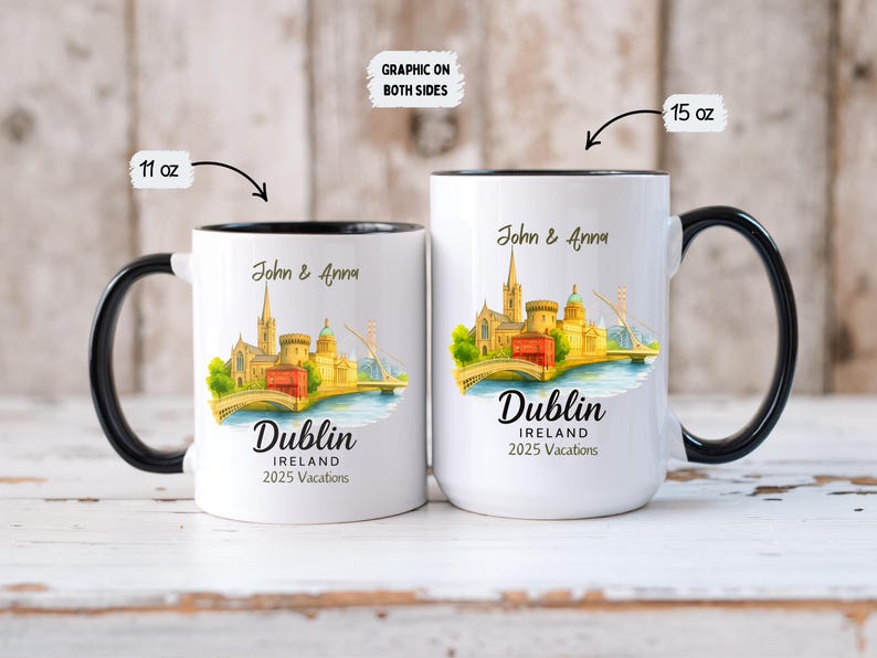 Dublin Ceramic Coffee Mug Accent Mug | Dublin Ireland Souvenir - Etsy UK