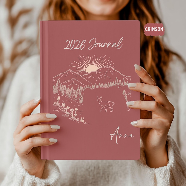 Personalized 2026 Journal | Custom Name Hardcover Notebook | Mountain ...
