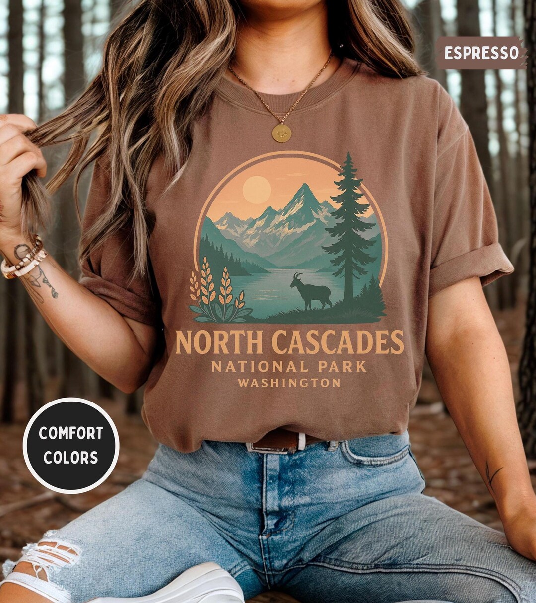 Vintage North Cascades National Park Comfort Colors Unisex Garment-dyed ...