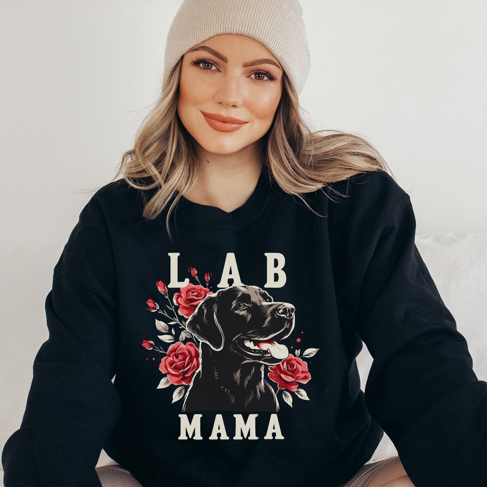Black Labrador Retriever Sweatshirt, Labrador Mom Sweatshirt, Lab Mama ...
