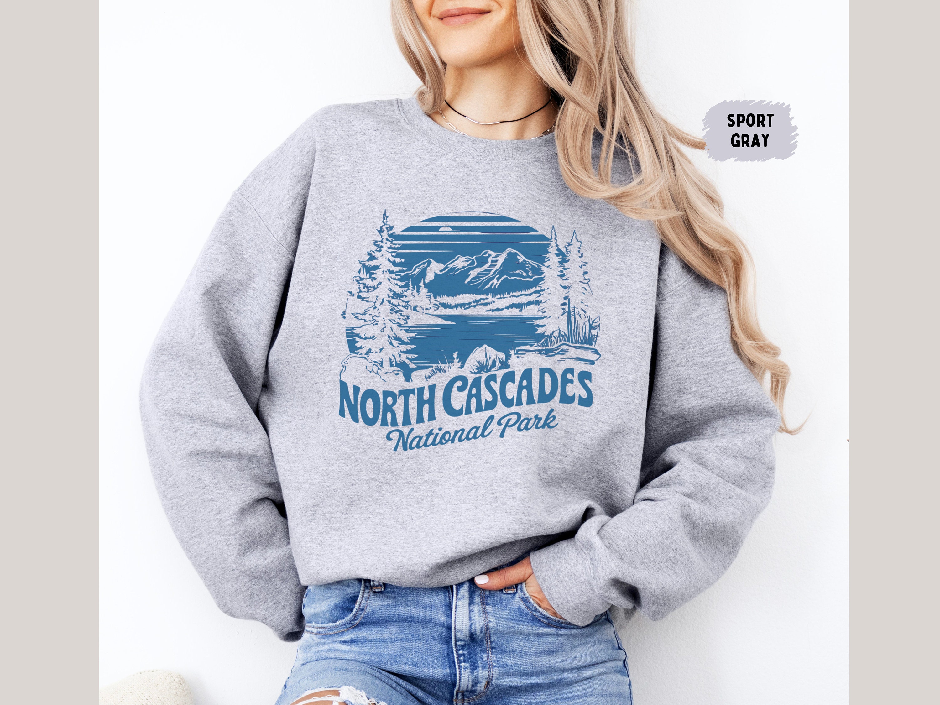 Vintage North Cascades National Park Sweatshirt Washington Sweatshirt ...