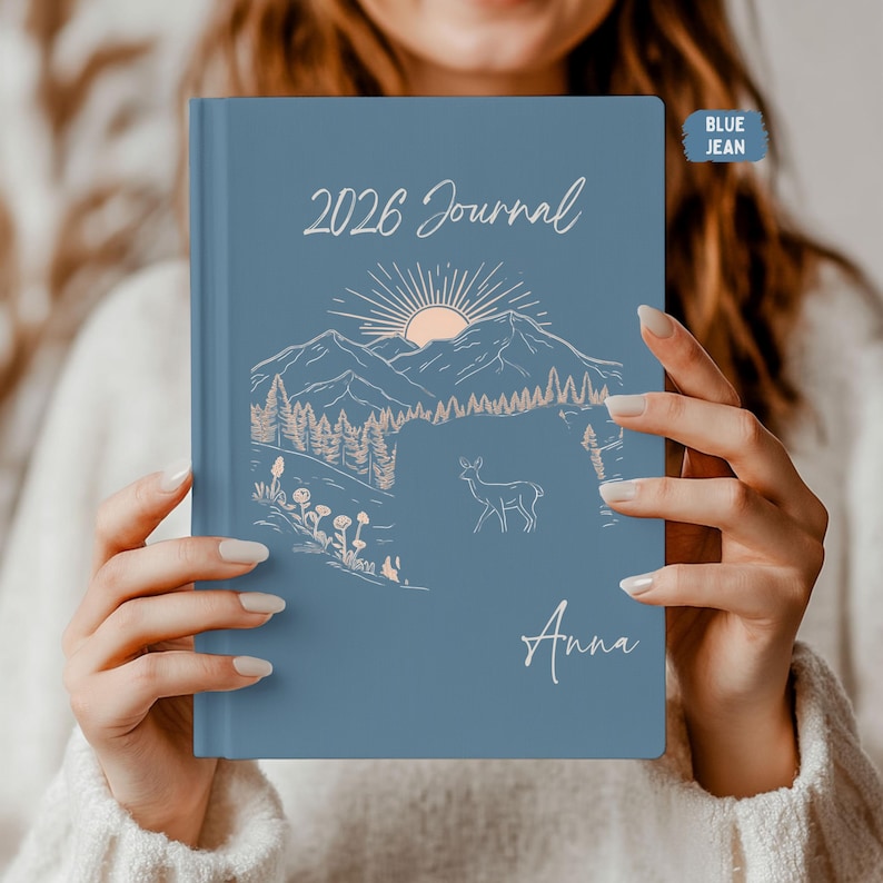 Personalized 2026 Journal | Custom Name Hardcover Notebook | Mountain ...