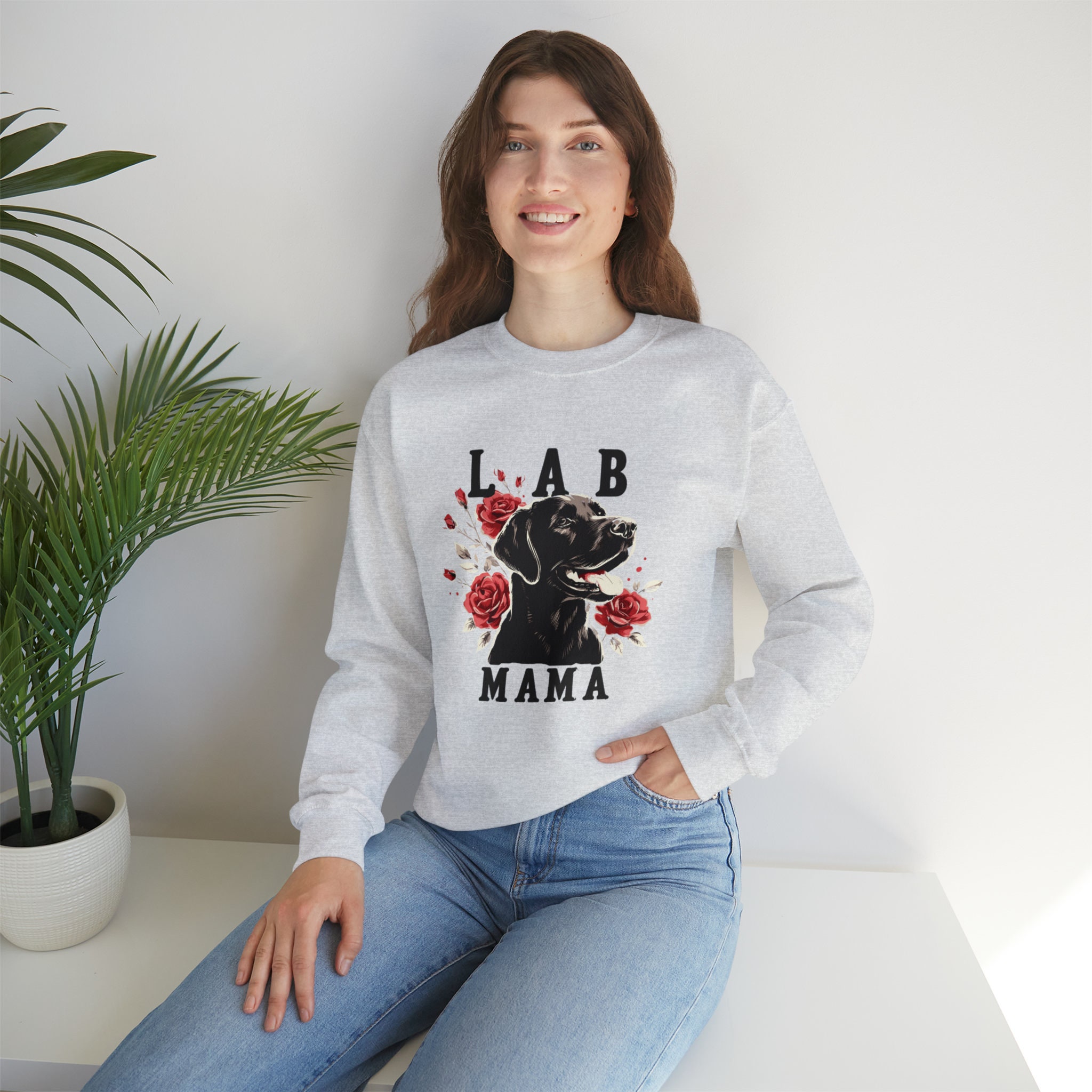 Black Labrador Retriever Sweatshirt, Labrador Mom Sweatshirt, Lab Mama ...
