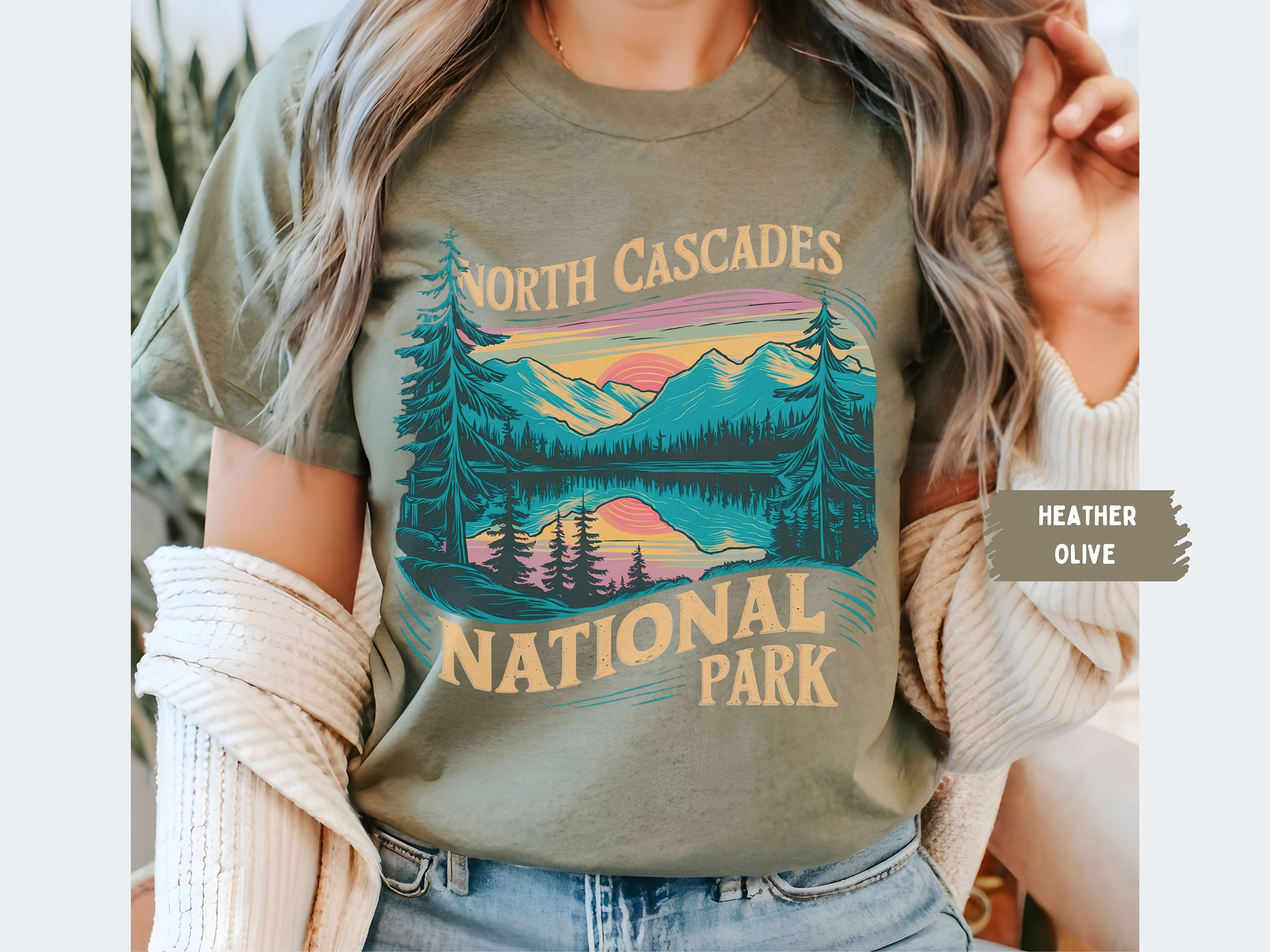 Vintage North Cascades National Park Shirt Retro Washington Park Shirt ...