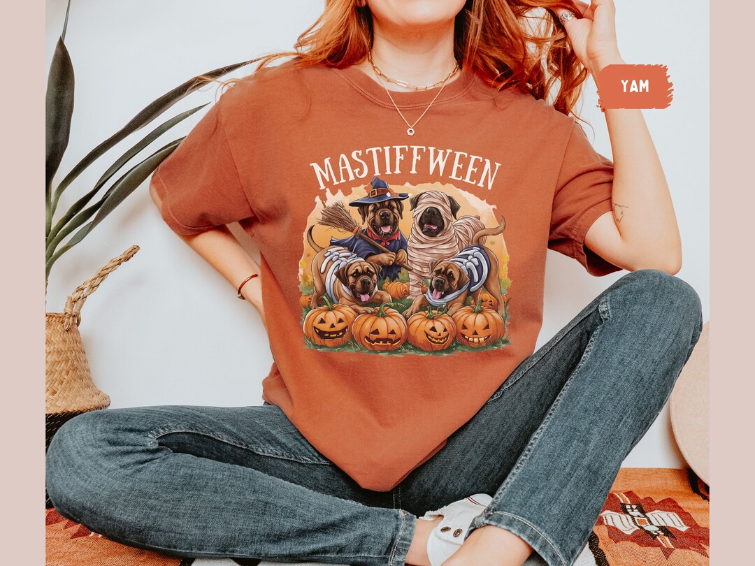 Funny English Mastiff Shirt Halloween Comfort Colors Shirt Pumpkin ...