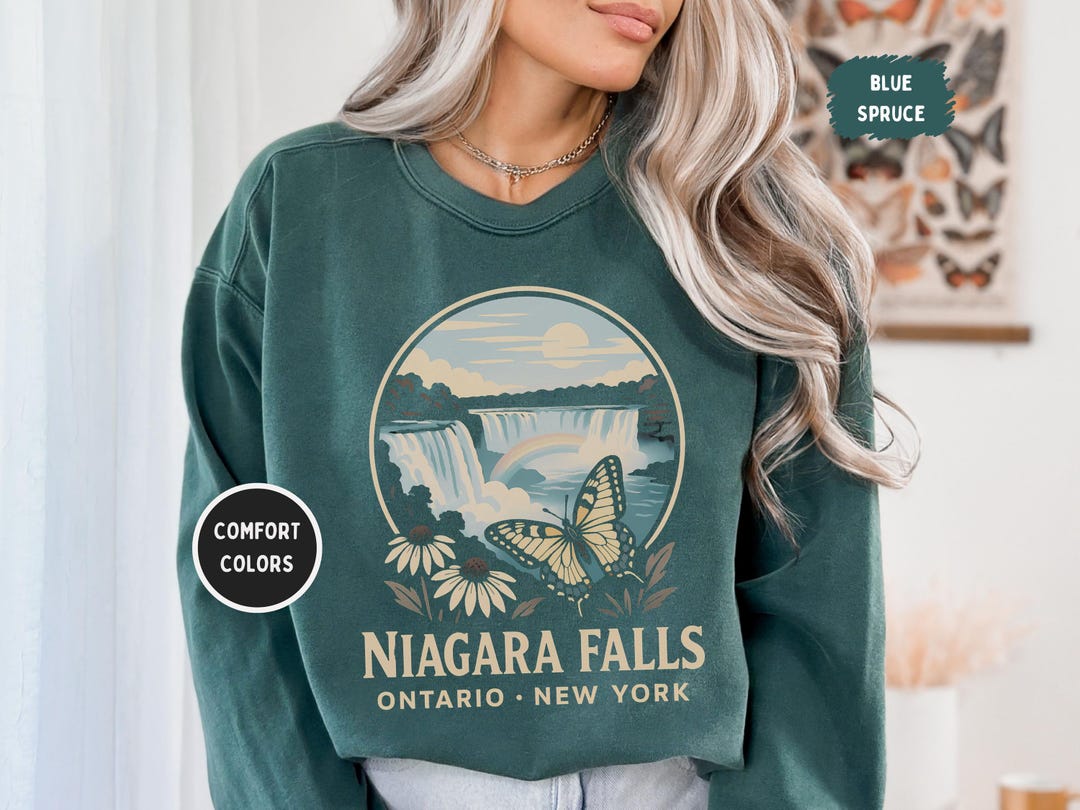 Vintage Niagara Falls Garment-dyed Sweatshirt, Retro Comfort Colors ...