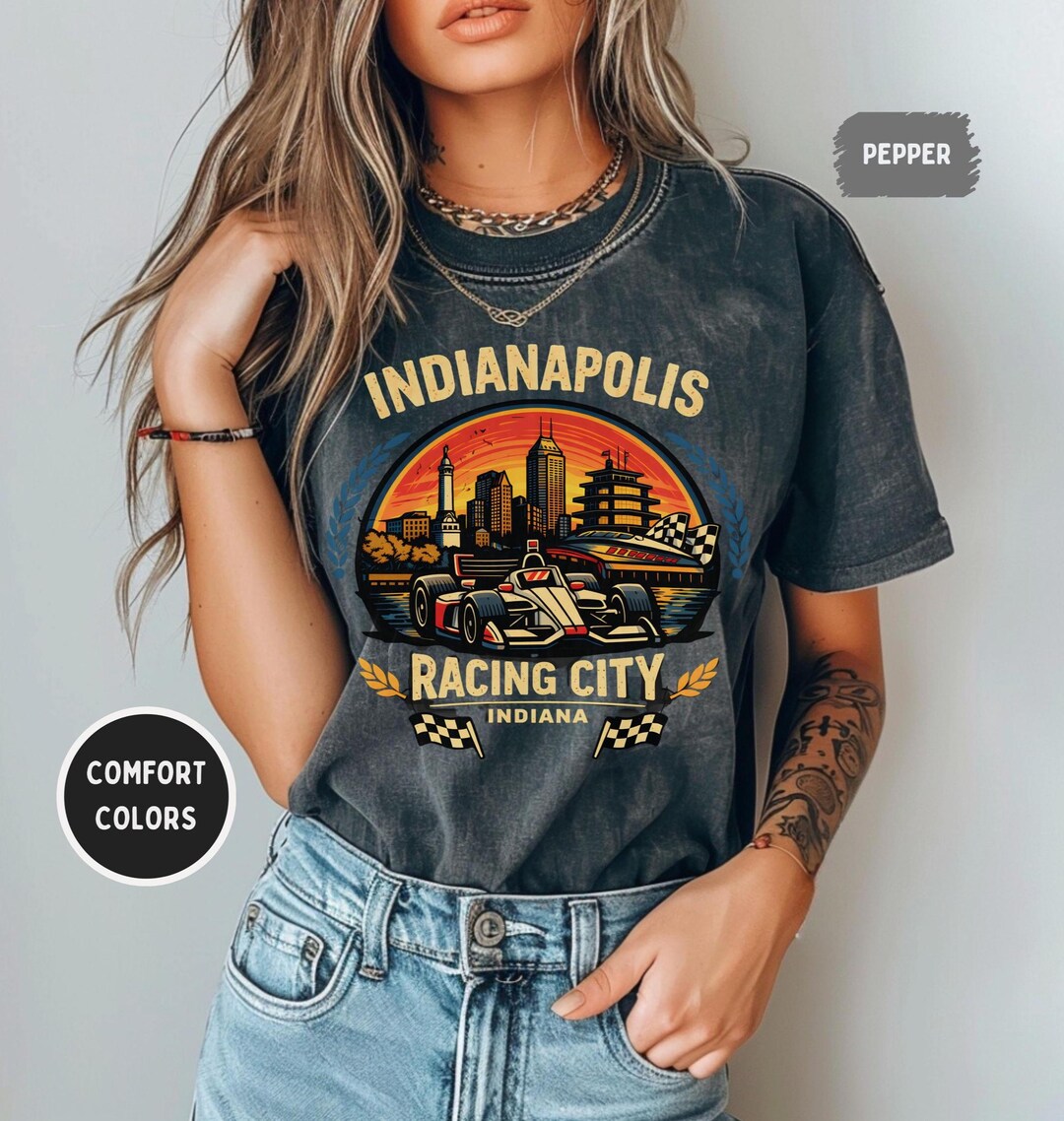 Vintage Indianapolis Racing City Graphic Comfort Colors T-shirt | Indy ...