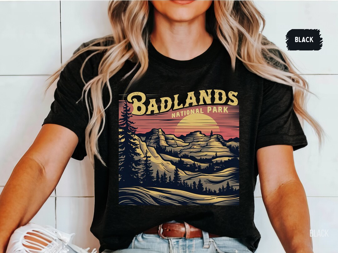 Vintage Badlands National Park Shirt, South Dakota Tshirt, Badlands National Park Gifts, Retro ...
