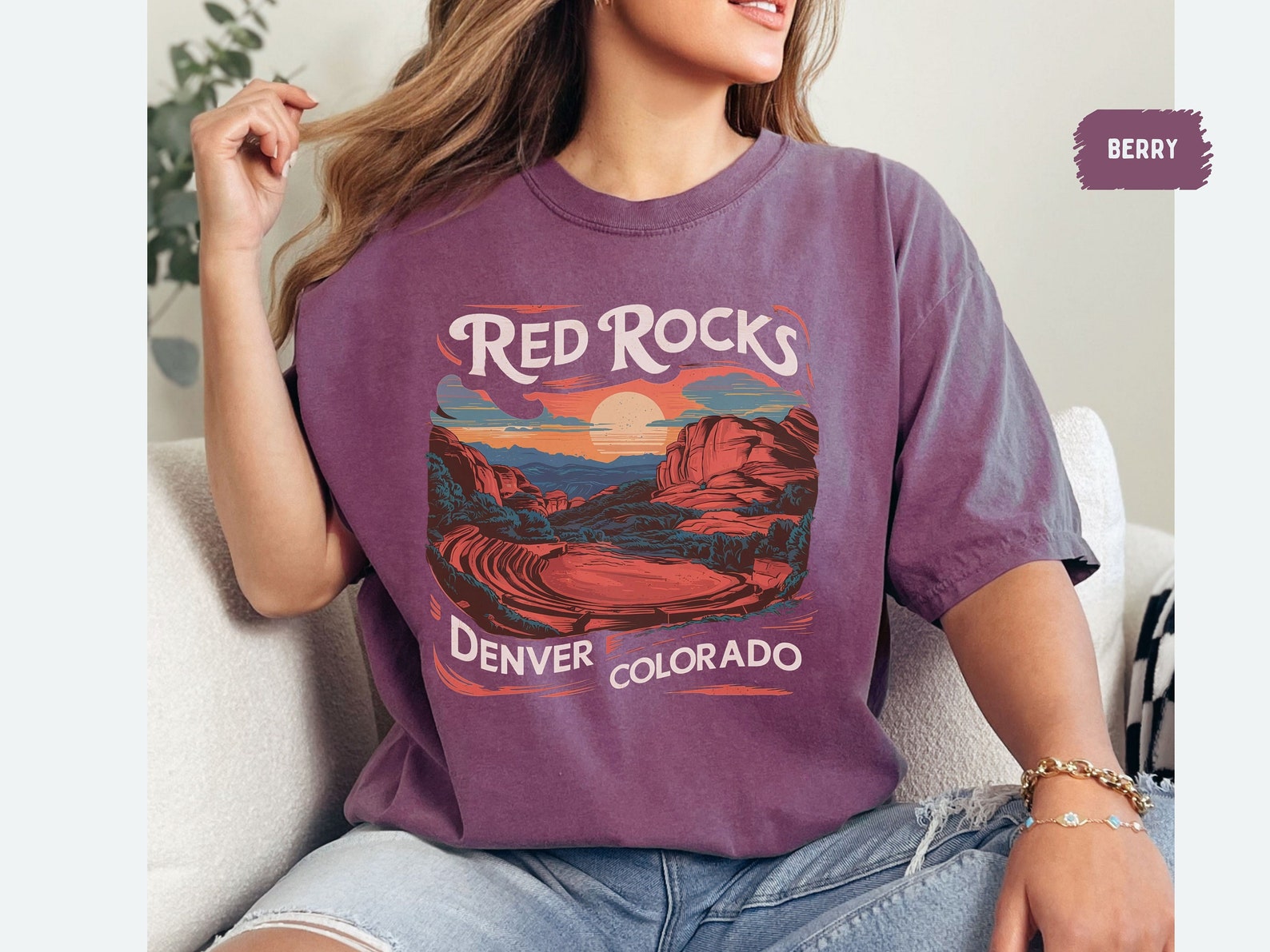 Vintage Red Rocks Colorado Shirt Denver Colorado Rock Comfort Colors ...