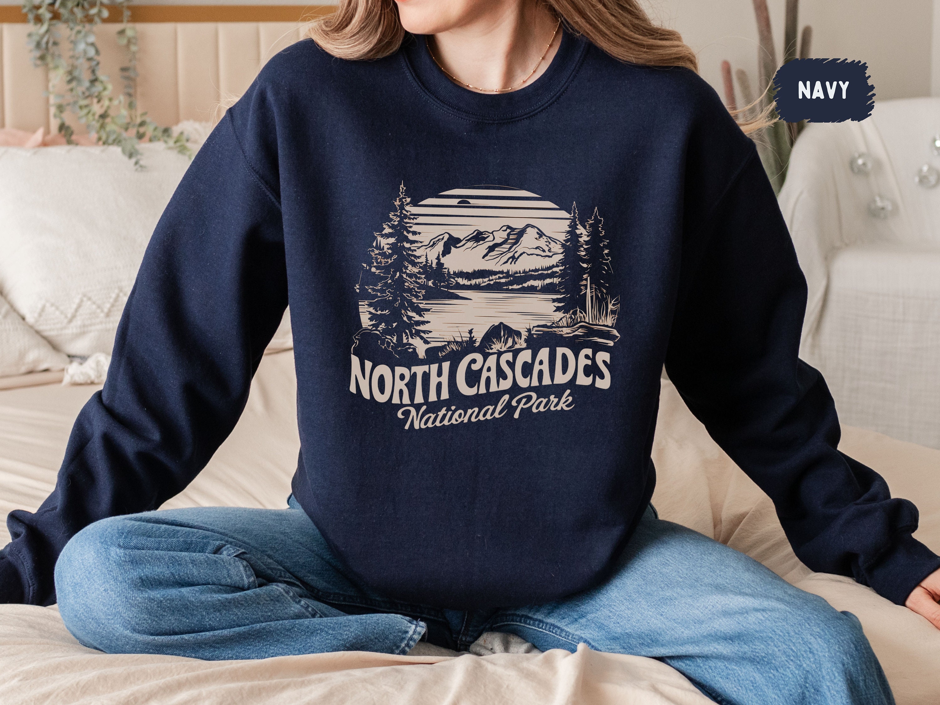 Vintage North Cascades National Park Sweatshirt Washington Sweatshirt ...