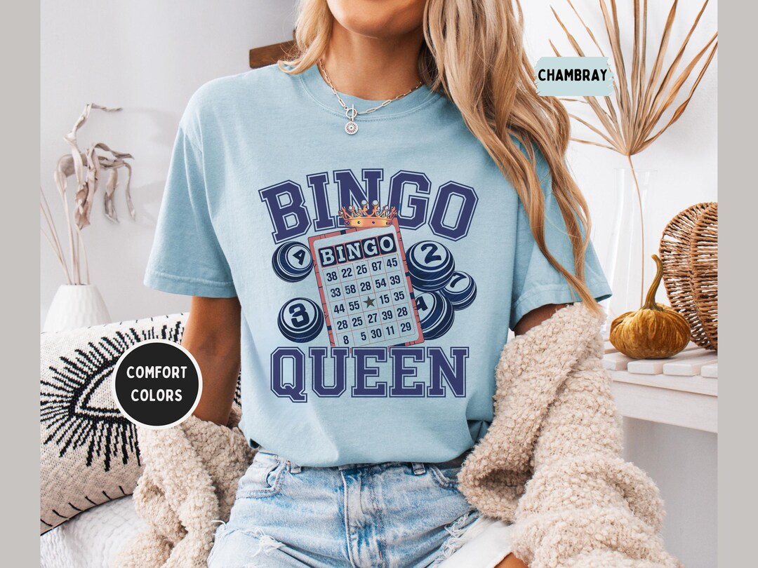 Bingo Queen Shirt, Retro Bingo T Shirt, Bingo Lover, Funny Bingo Player ...