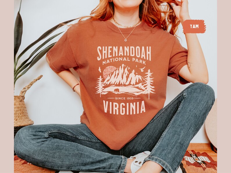 Shenandoah National Park Comfort Colors Shirt, Retro Virginia Shirt ...