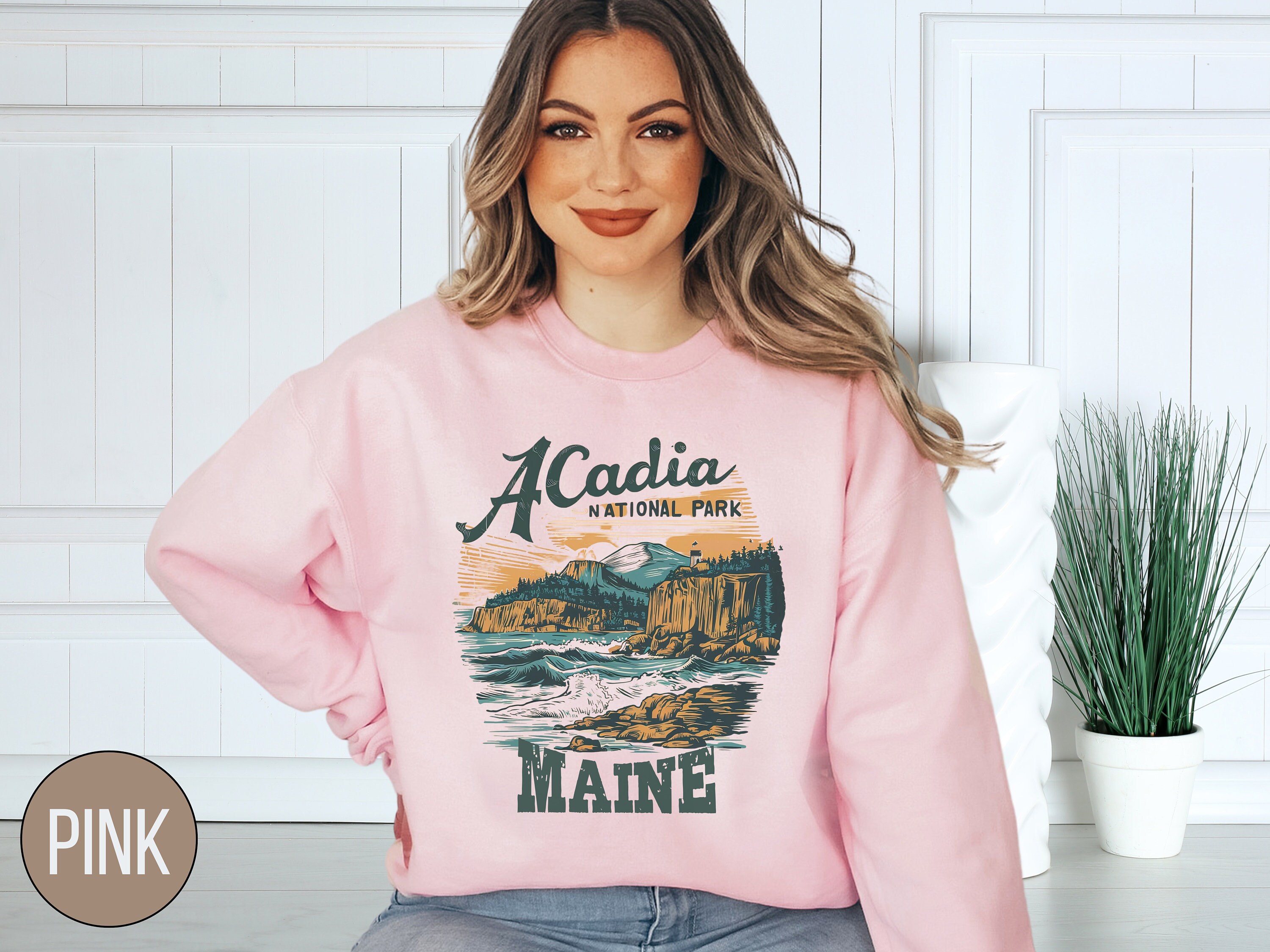 Acadia National Park Sweatshirt, Vintage Maine Sweatshirt, Acadia ...