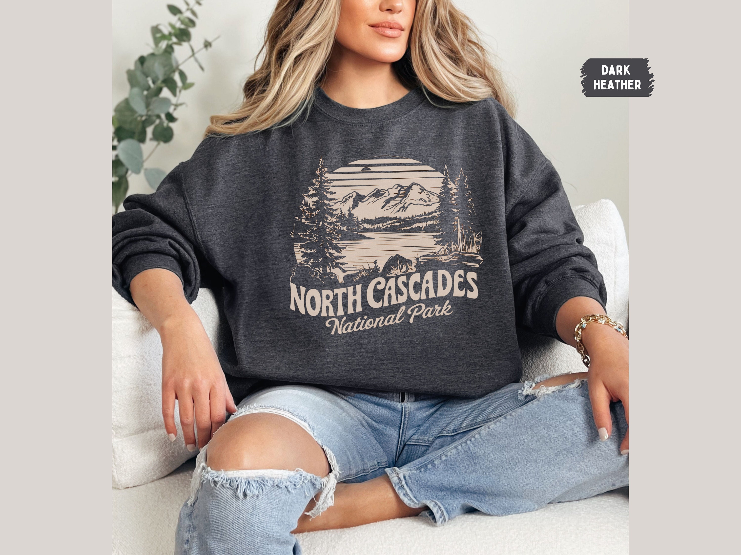 Vintage North Cascades National Park Sweatshirt Washington Sweatshirt ...