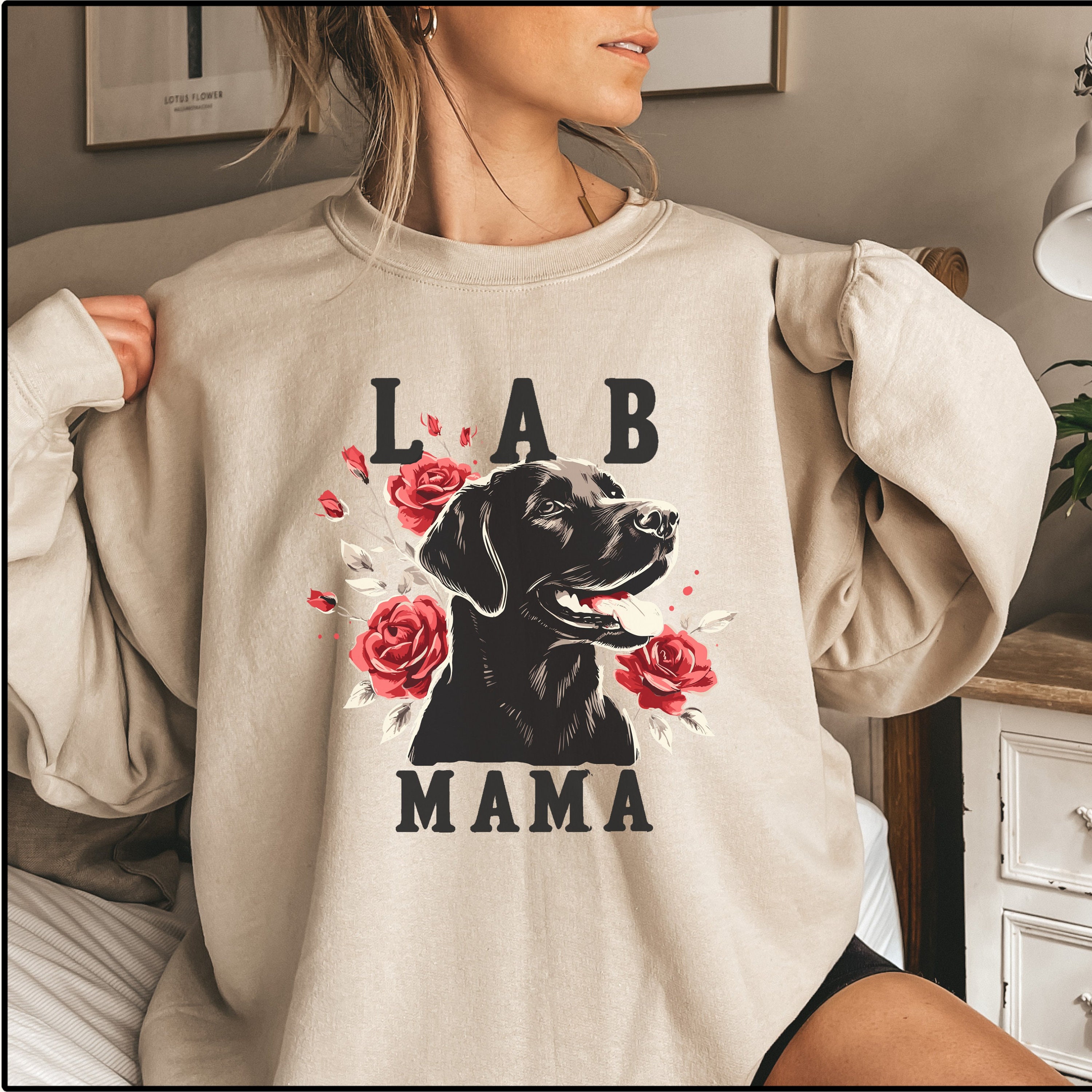 Black Labrador Retriever Sweatshirt, Labrador Mom Sweatshirt, Lab Mama ...
