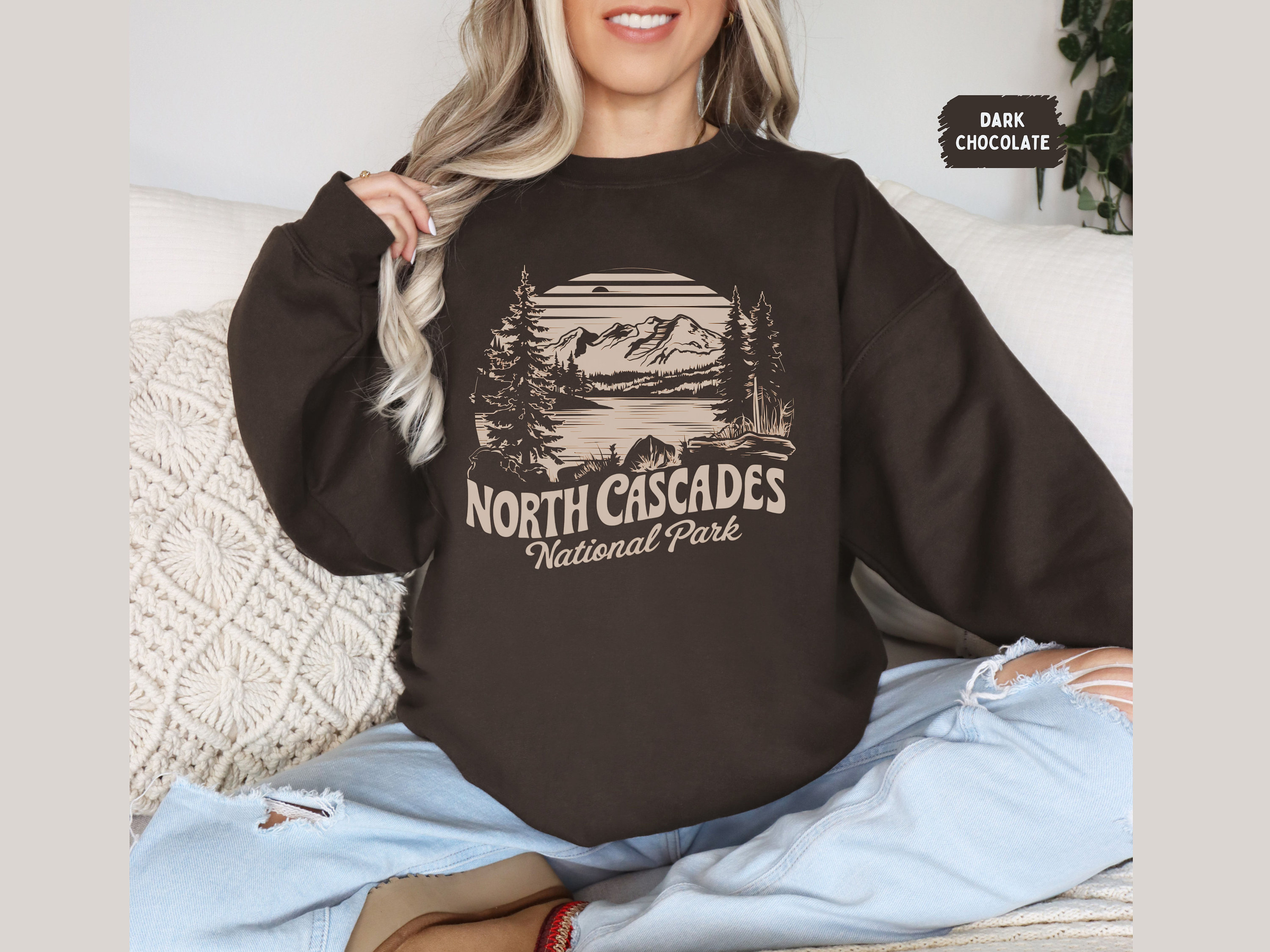 Vintage North Cascades National Park Sweatshirt Washington Sweatshirt ...