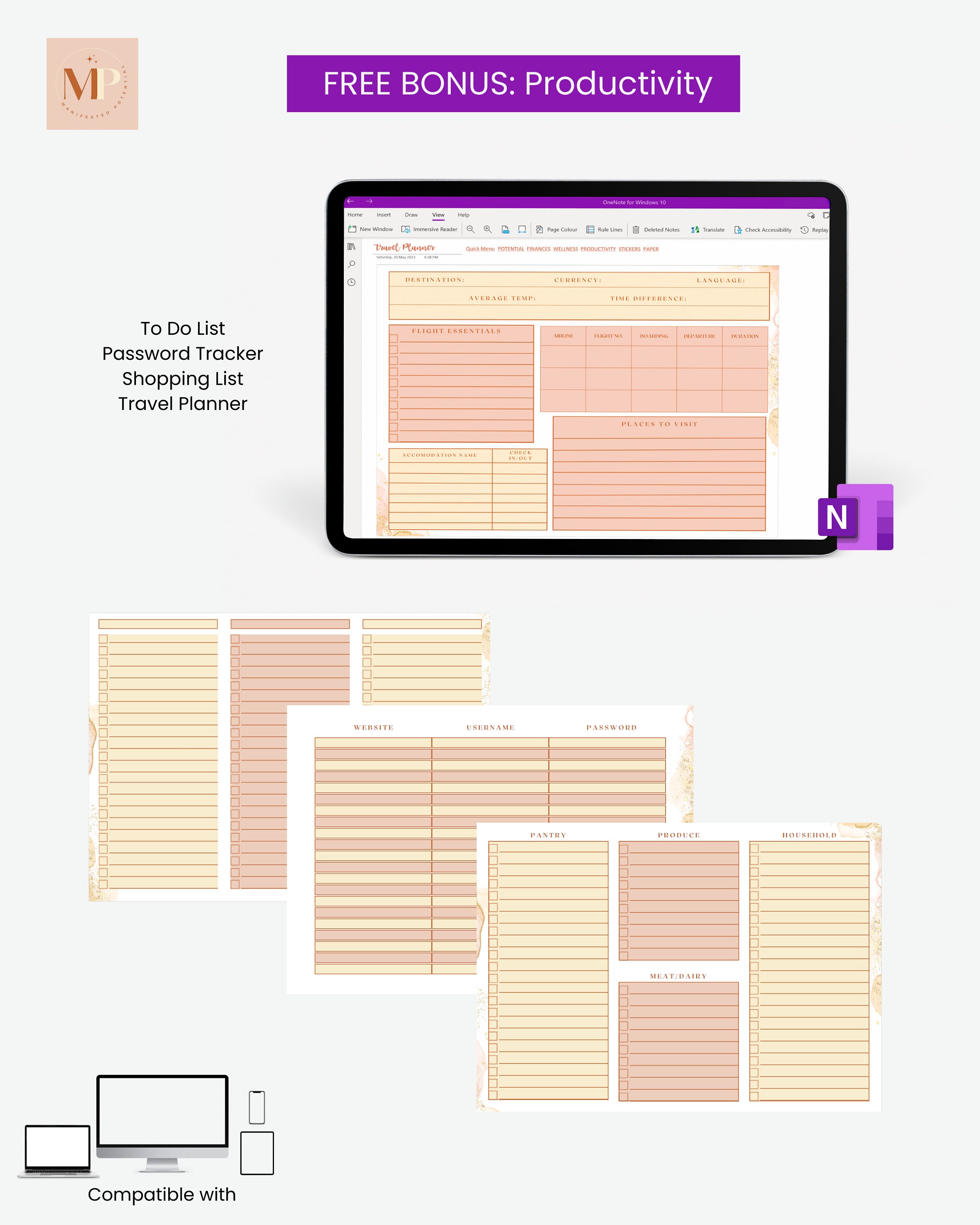 2023 2024 Ultimate Onenote Planner | iPad Planner | Gift for Friend ...