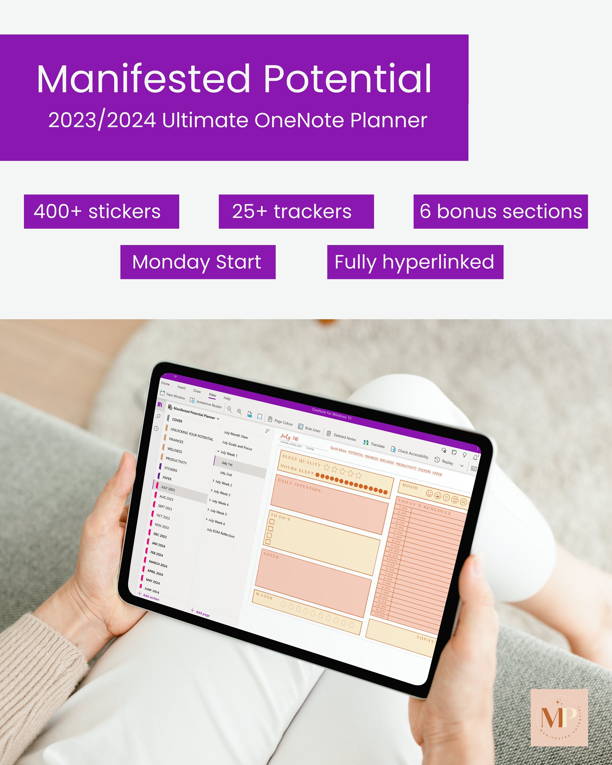 2023 2024 Ultimate Onenote Planner iPad Planner Gift for Friend ...
