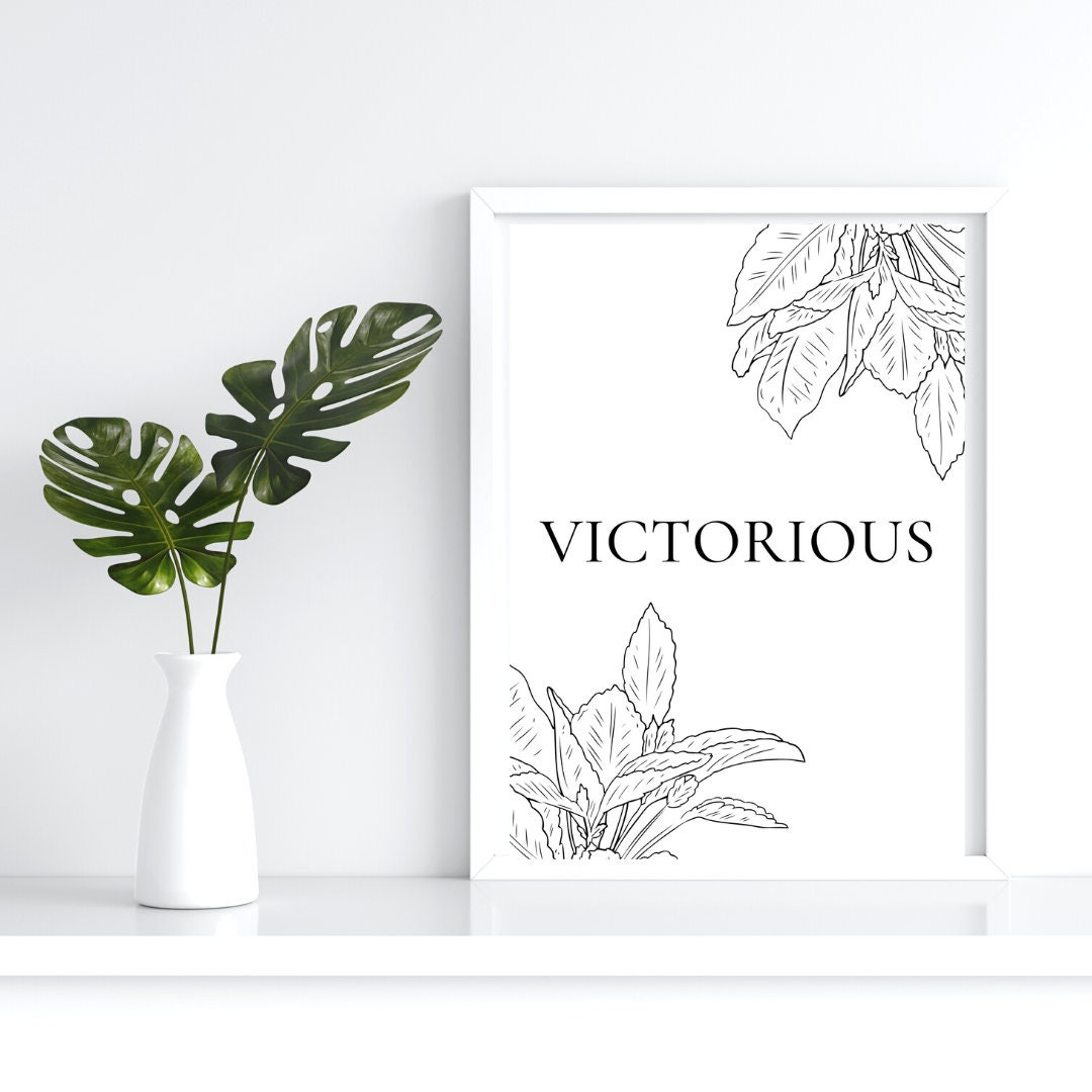 Black and White Victorious Poster PDF - Etsy