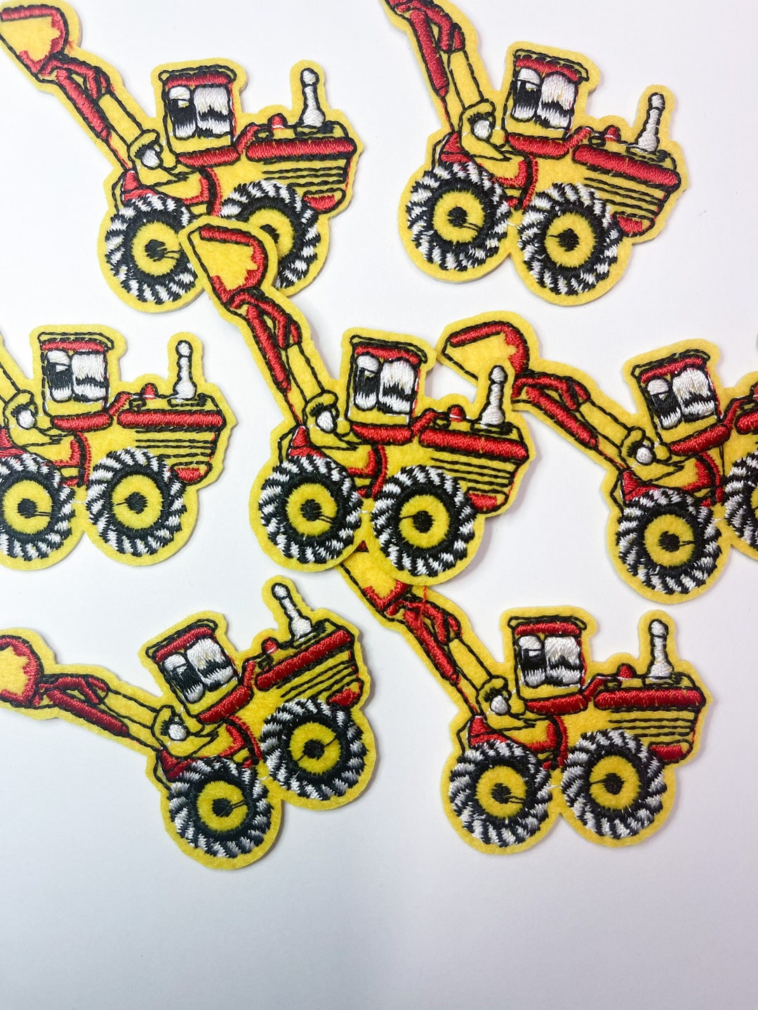 Excavator Digger Iron on Clothing Patch, Pack of 2 - Etsy