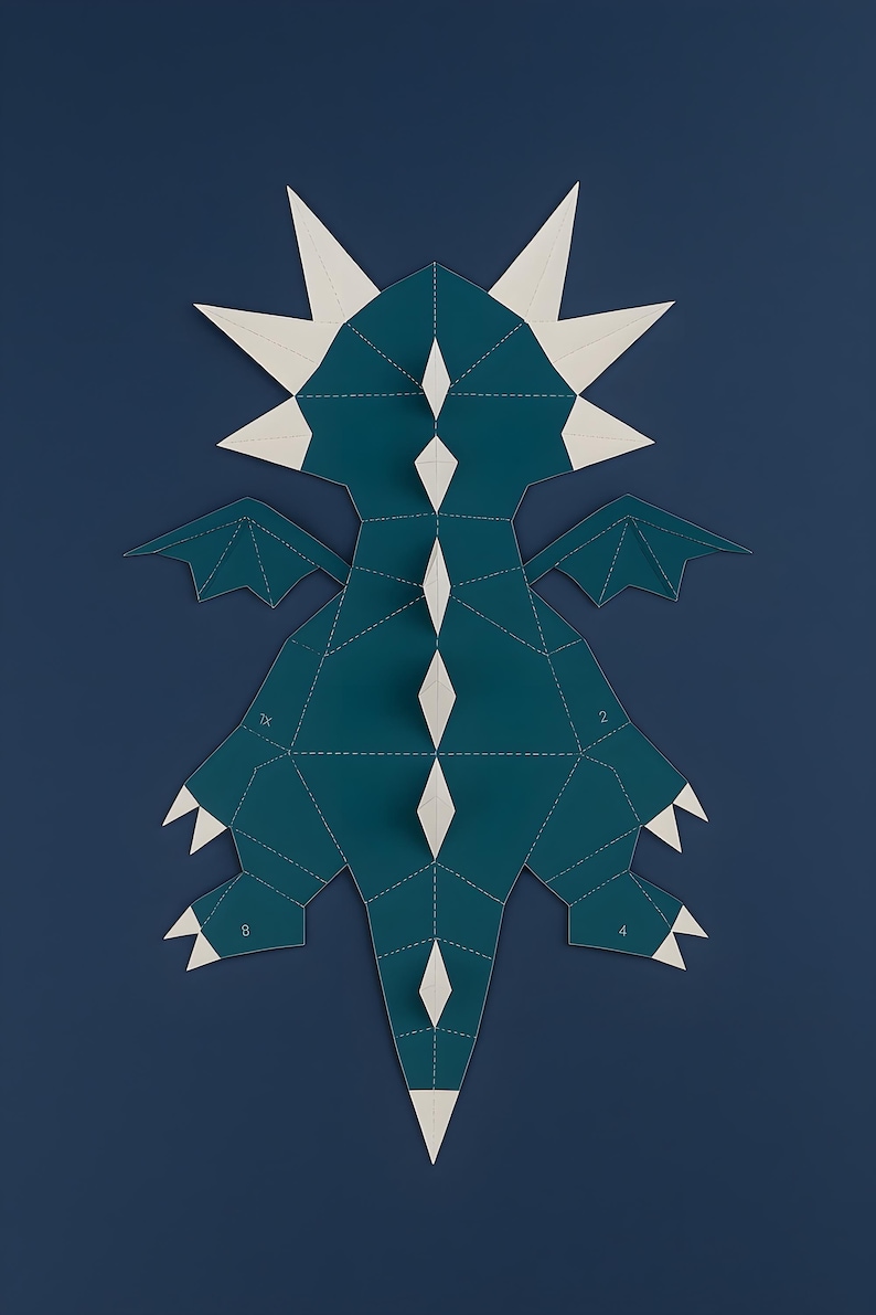 3D Dragon Papercraft Template: DIY Lowpoly Sculpture - Etsy Canada