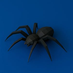 Papercraft Spider Model: 3D Origami Sculpture DIY Decor (PDF Template ...