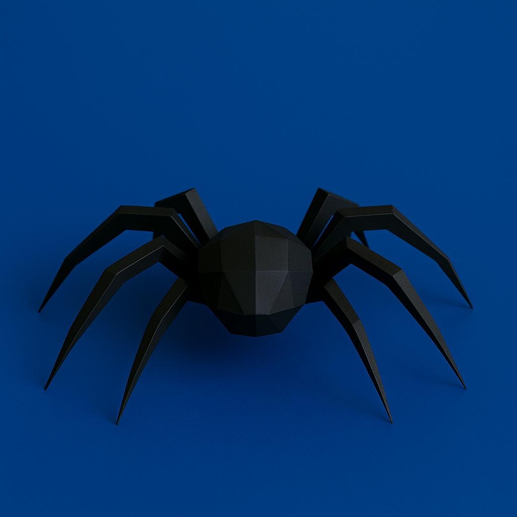 Papercraft Spider Model: 3D Origami Sculpture DIY Decor (PDF Template ...