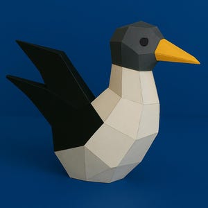 Papercraft Seagull 3D Sculpture: DIY Low Poly Bird Decor (PDF Template ...