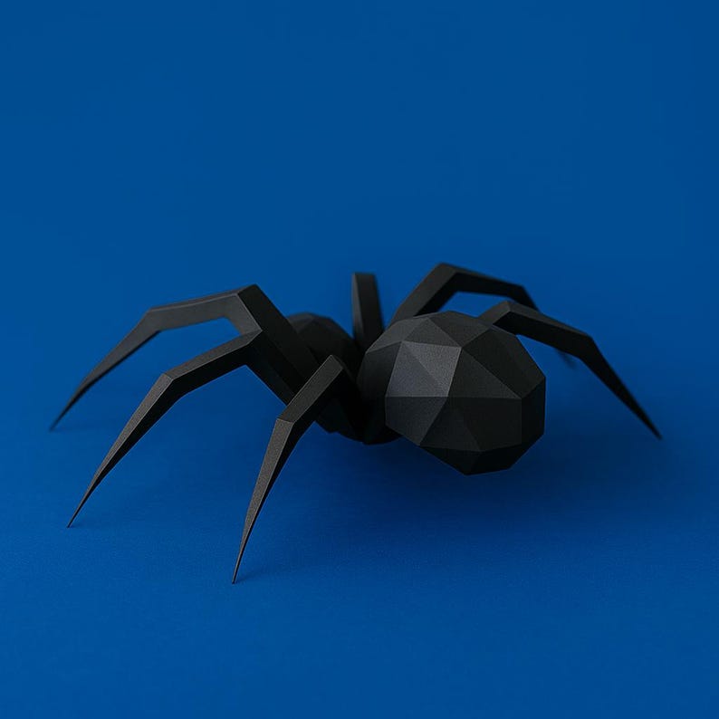 Papercraft Spider Model: 3D Origami Sculpture DIY Decor (PDF Template ...